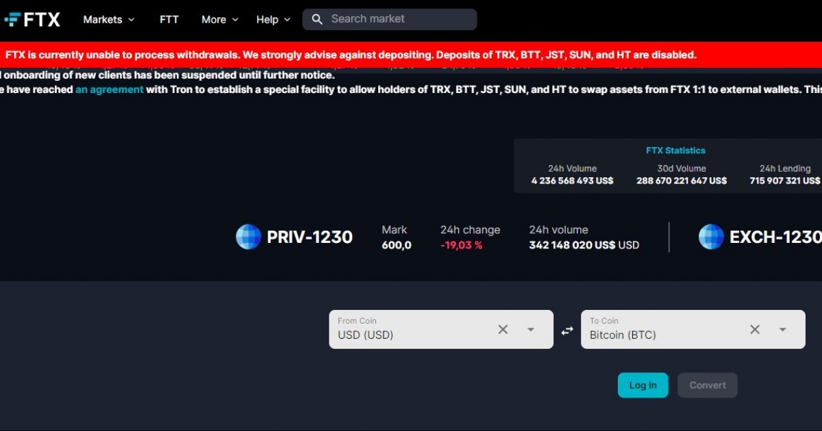 Kryptoburza FTX přišla o licenci v EU, její měna je na dně | Newstream
